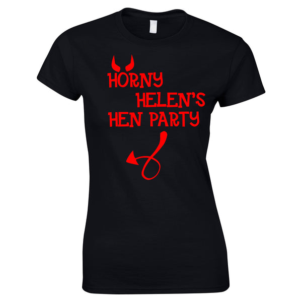 Horny Devil Hen Party T Shirts | Naughty Devil Theme Hen Night
